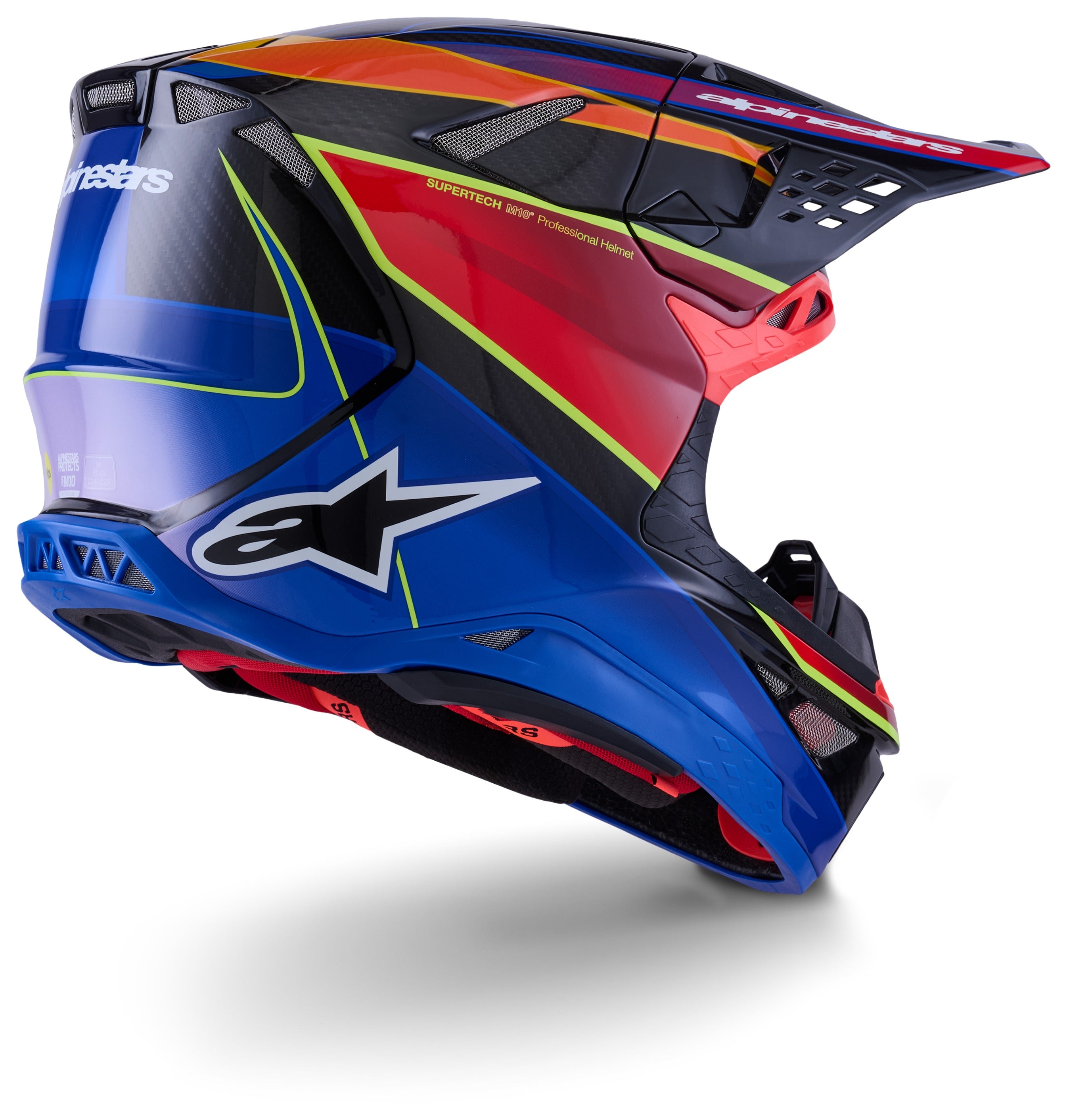 Alpinestars Supertech M10 Helmet - MIPS® - Era - Gloss Blue/Red/Yellow ...